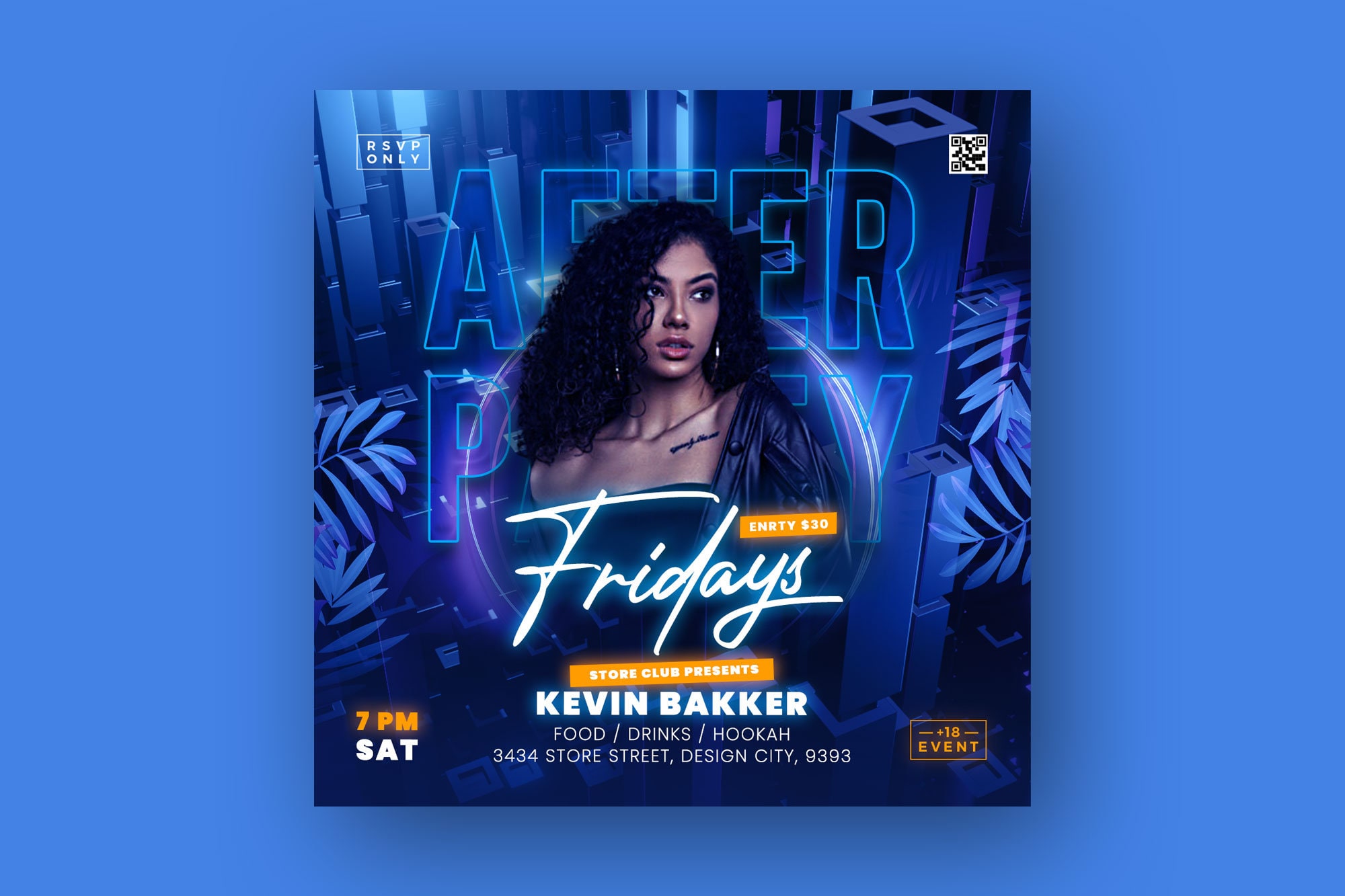 EDITABLE Club Flyer Template, Event Flyer, Night Party Invite Flyer ...