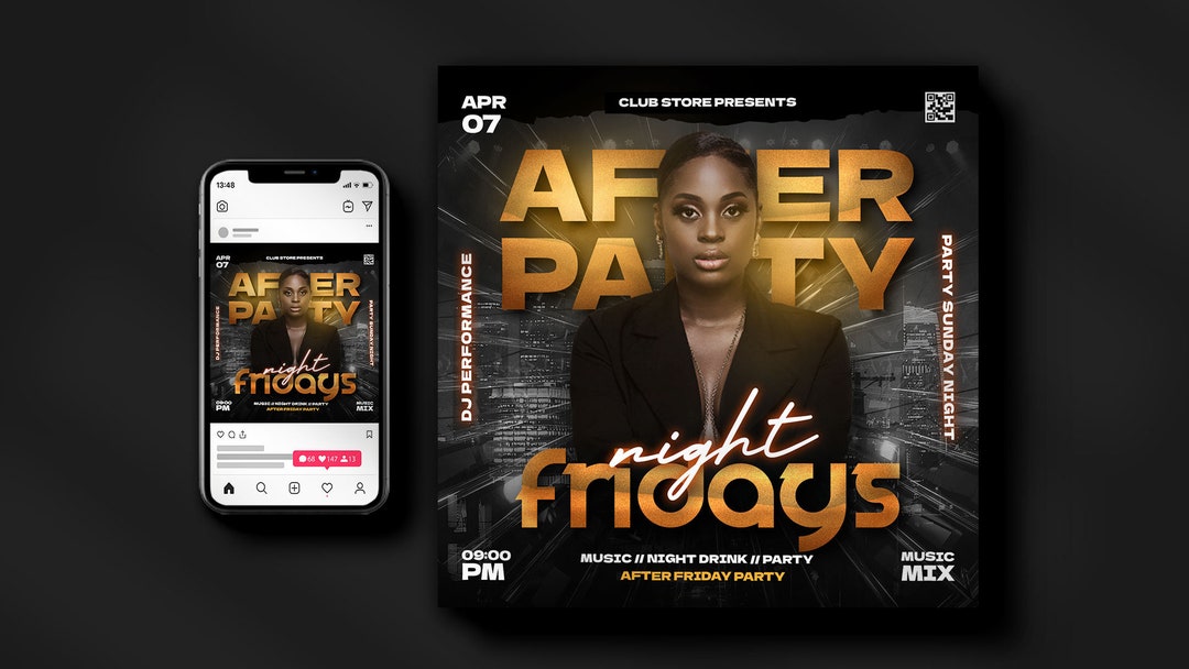 EDITABLE Birthday Flyer Template, Event Flyer, Night Party Flyer ...