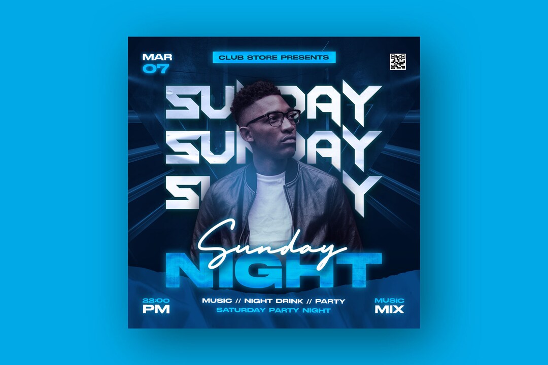 EDITABLE Club Flyer Template, Event Flyer, Night Party Invite Flyer ...