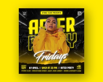 EDITABLE Club Flyer Template Event Flyer Night Party Invite - Etsy