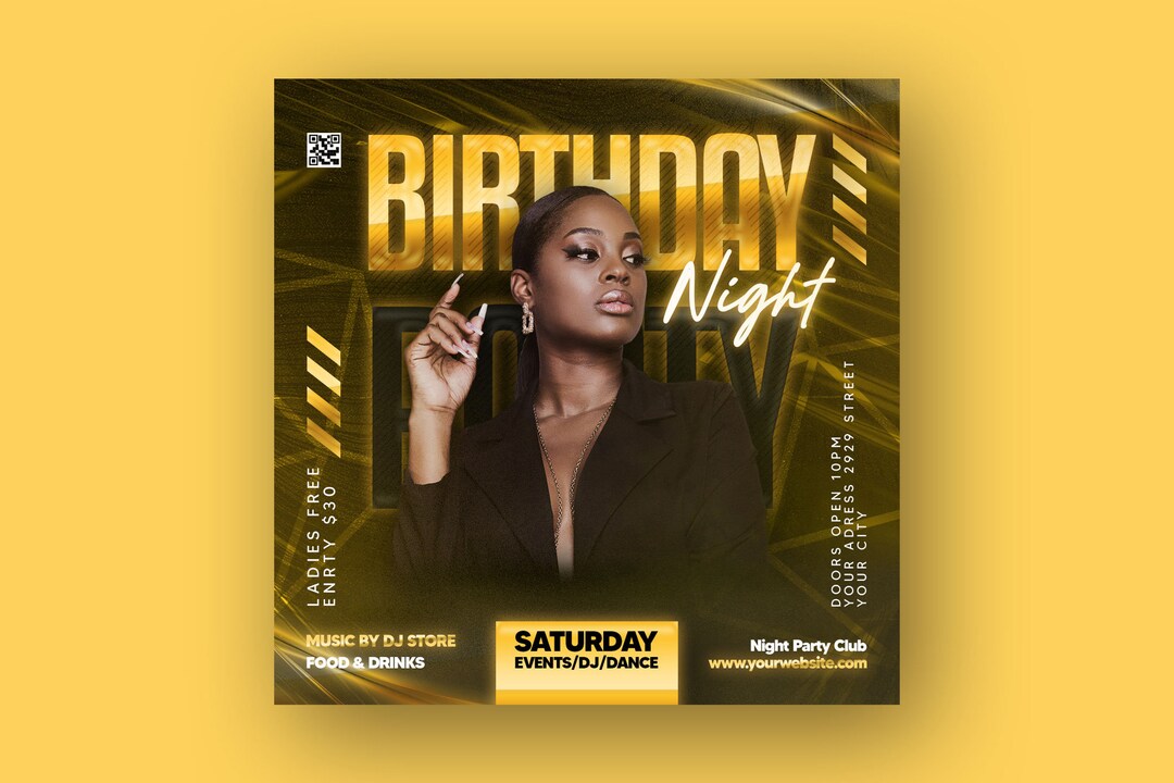 Editable Birthday Party Event, Editable Template, Birthday Flyer ...