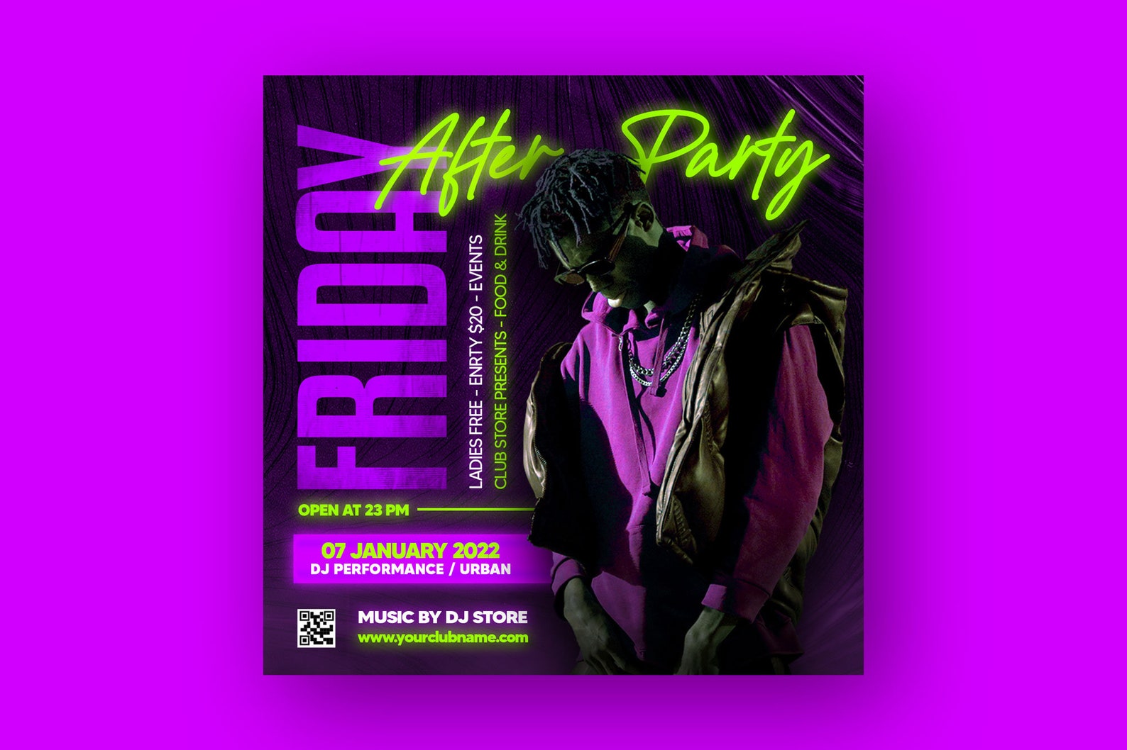 EDITABLE Club Flyer Template Event Flyer Night Party Invite - Etsy