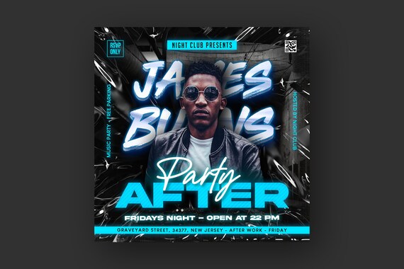 EDITABLE Club Flyer Template Event Flyer Night Party Invite - Etsy