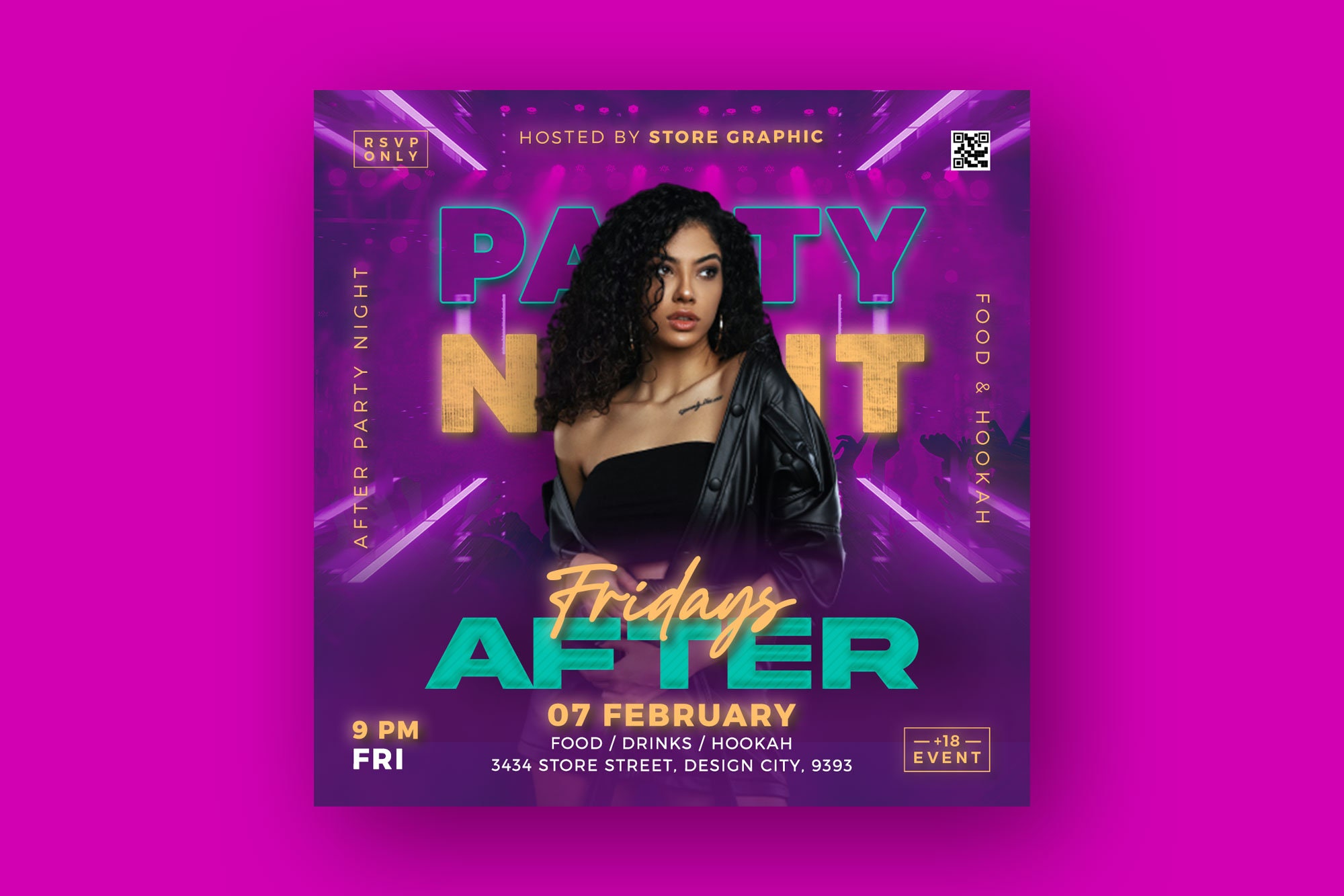 EDITABLE Club Flyer Template Event Flyer Night Party Invite - Etsy