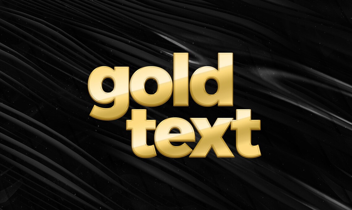 Gold Text Effect 3D Text Text Effect Styles Photoshop | Etsy