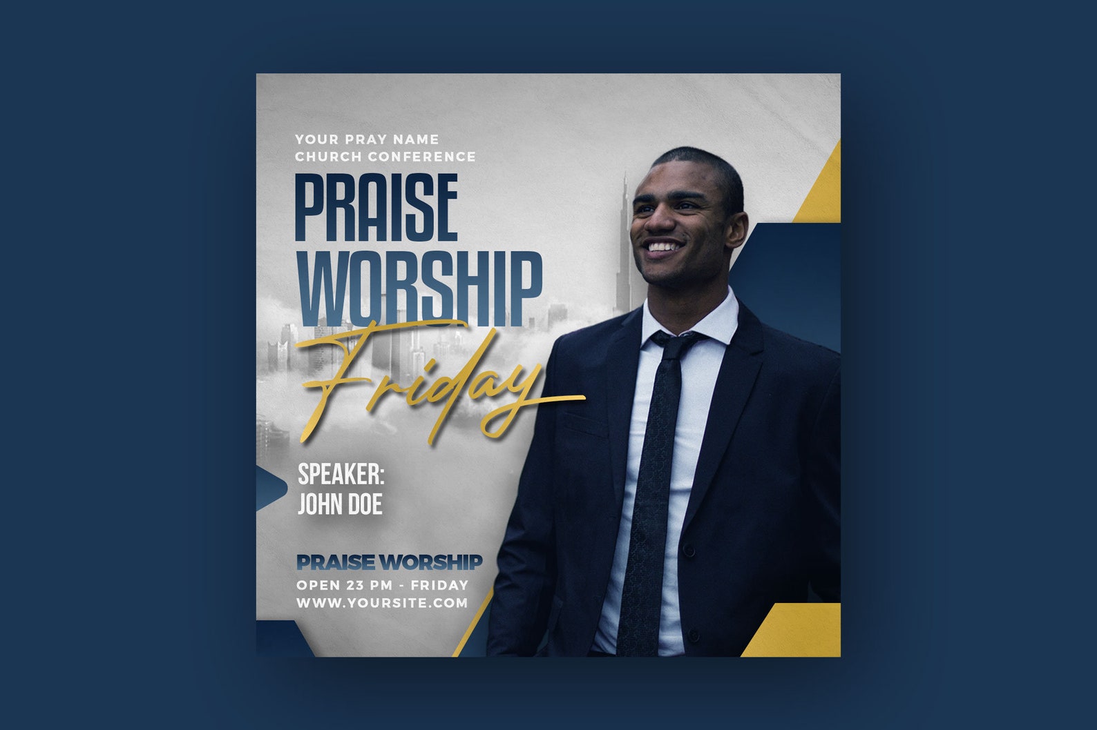 Church Flyer Praise & Worship Editable PSD Template Worship - Etsy