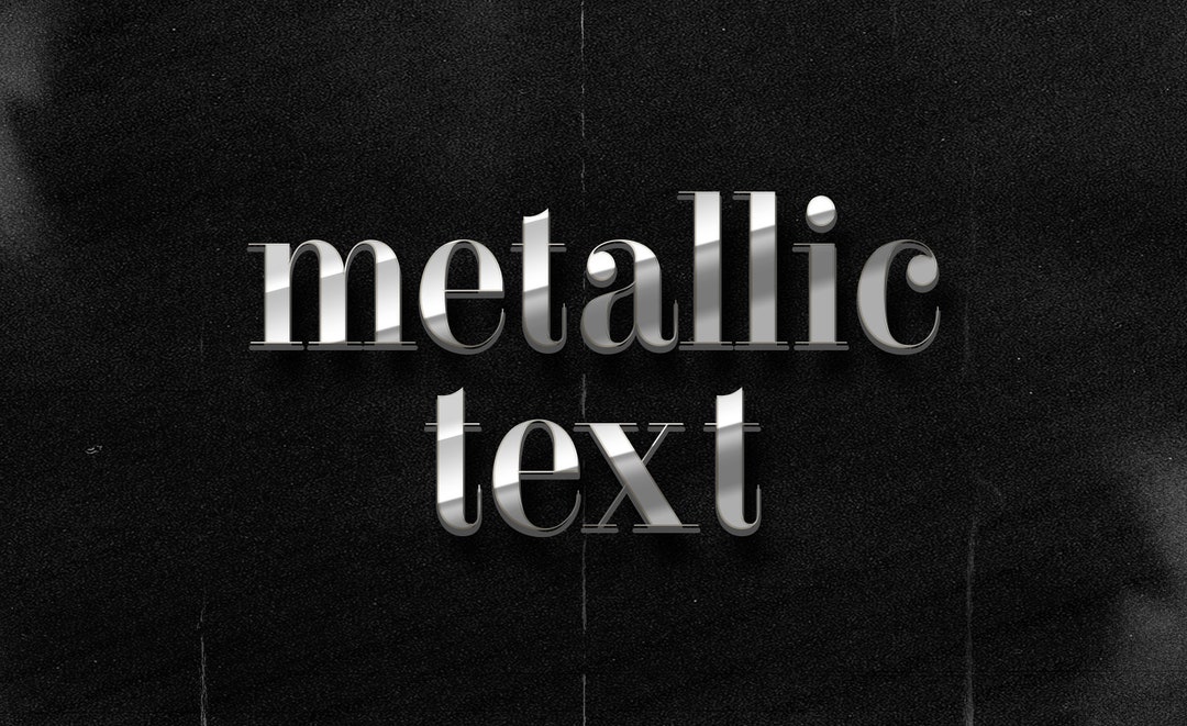 Metallic Text Effect, 3D Text, Text Effect, Styles, Photoshop, Metal ...