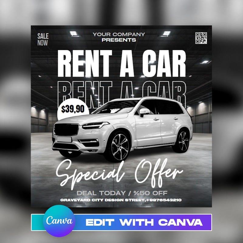 Car Show Flyers Canva - Etsy