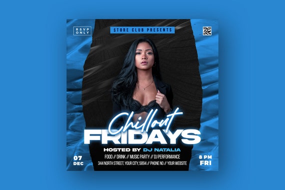 EDITABLE Club Flyer Template Event Flyer Night Party Invite - Etsy