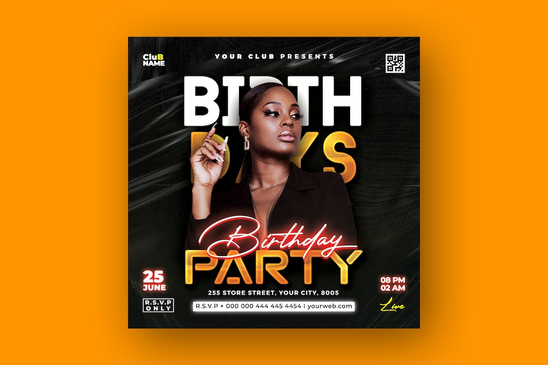 Editable Birthday Party Event, Editable Template, Birthday Flyer ...