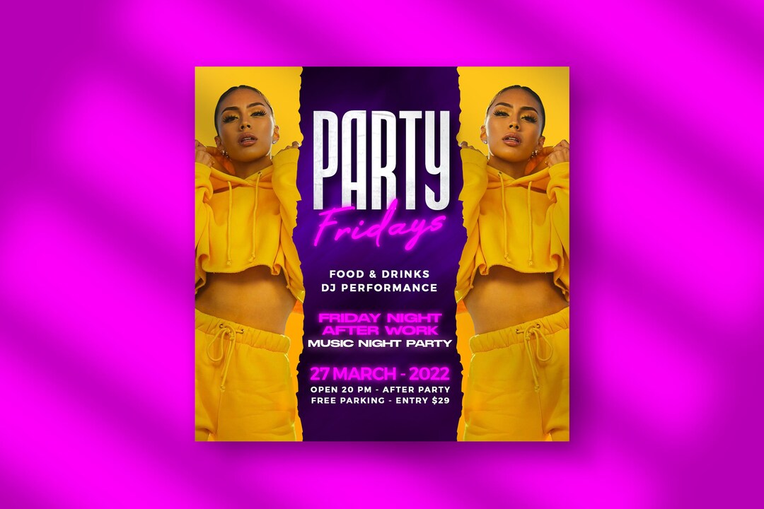 EDITABLE Club Flyer Template, Event Flyer, Night Party Invite Flyer ...