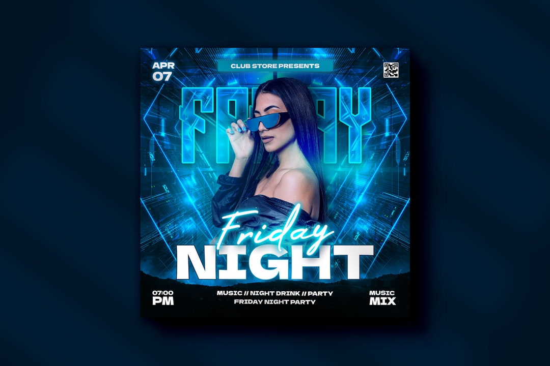 EDITABLE Club Flyer Template, Event Flyer, Night Party Invite Flyer ...