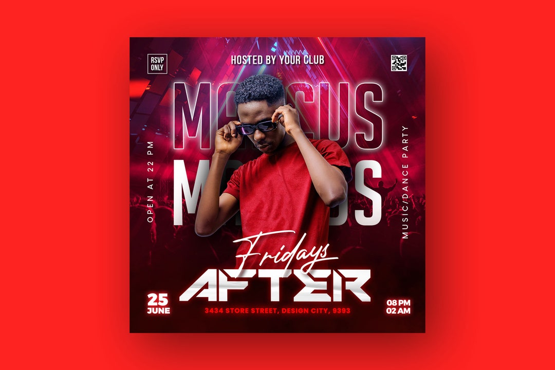 EDITABLE Club Flyer Template, Event Flyer, Night Party Invite Flyer ...