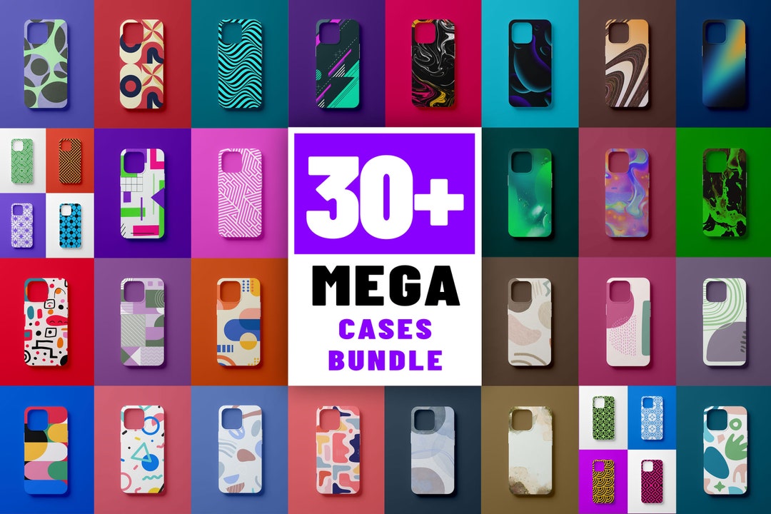Pattern Phone Case Designs Mega Bundle | Geometric Phone Case SVG ...