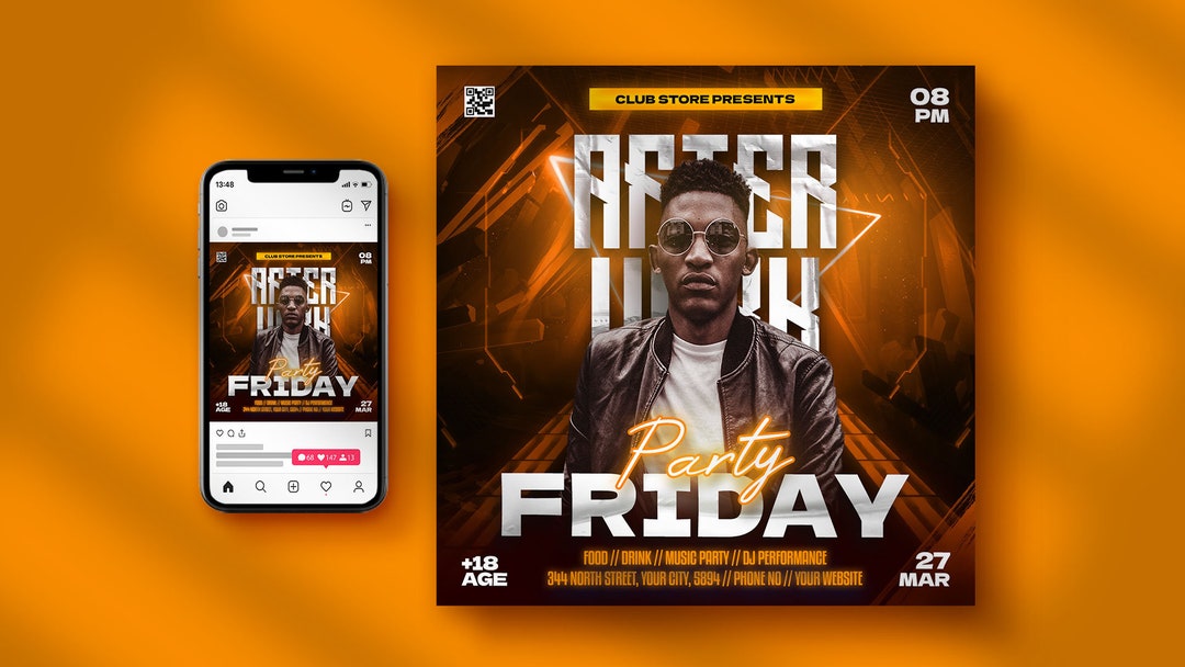 EDITABLE Club Flyer Template, Event Flyer, Night Party Invite Flyer ...