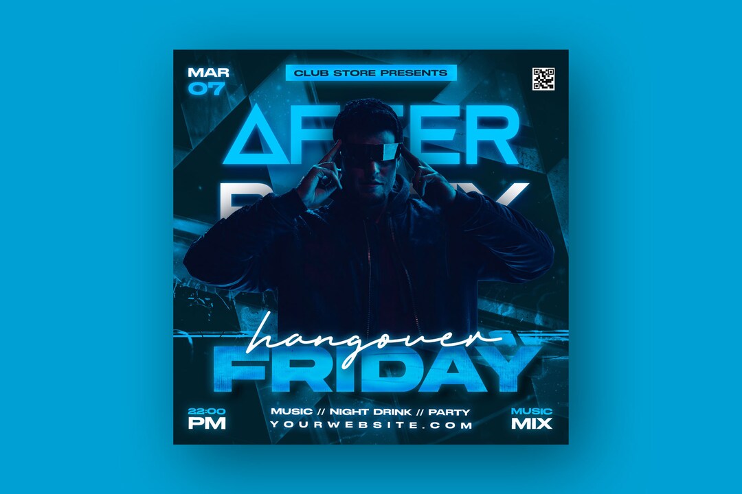 EDITABLE Club Flyer Template, Event Flyer, Night Party Invite Flyer ...