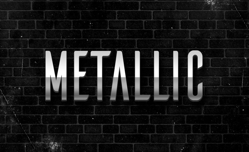 Metallic Text Effect 3D Text Text Effect Styles Photoshop - Etsy