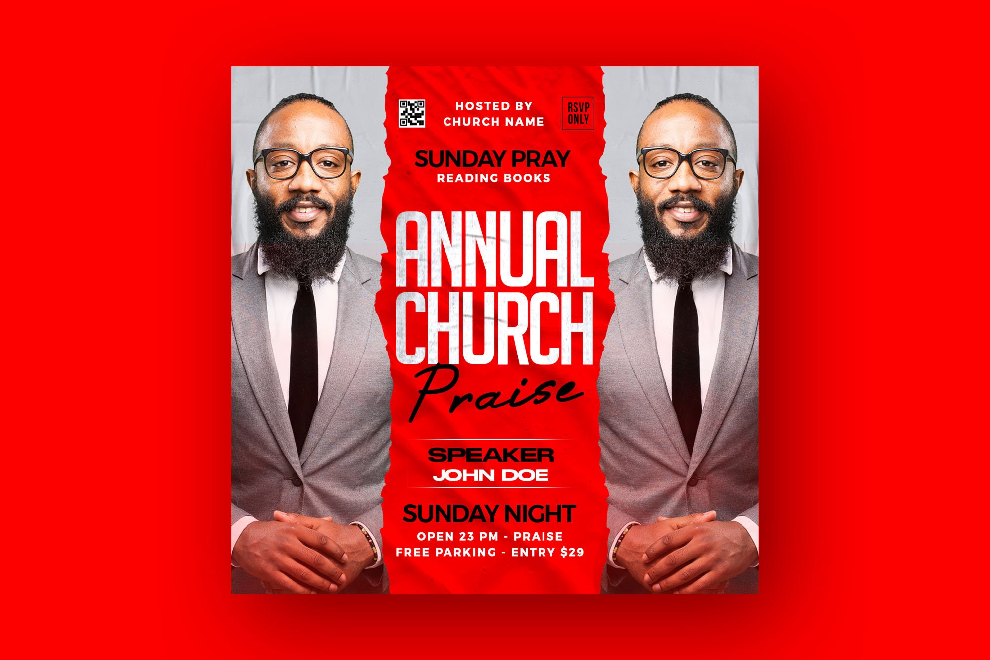Church Flyer Praise & Worship Editable PSD Template Worship | Etsy