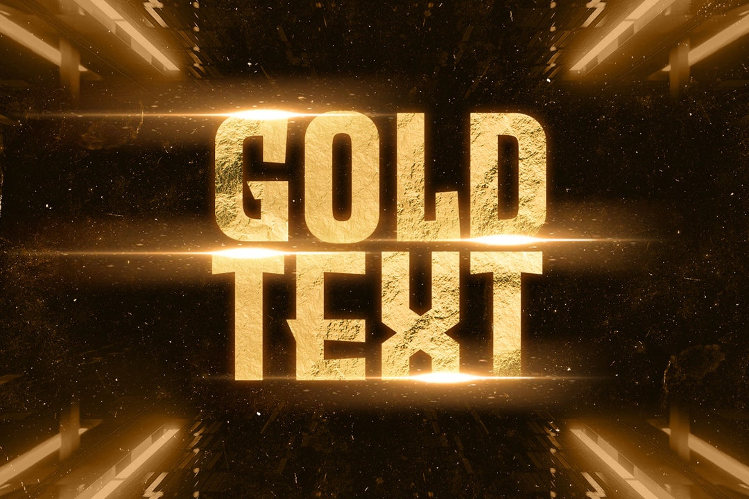 Gold Text Effect, 3D Text, Text Effect, Styles, Photoshop - Etsy