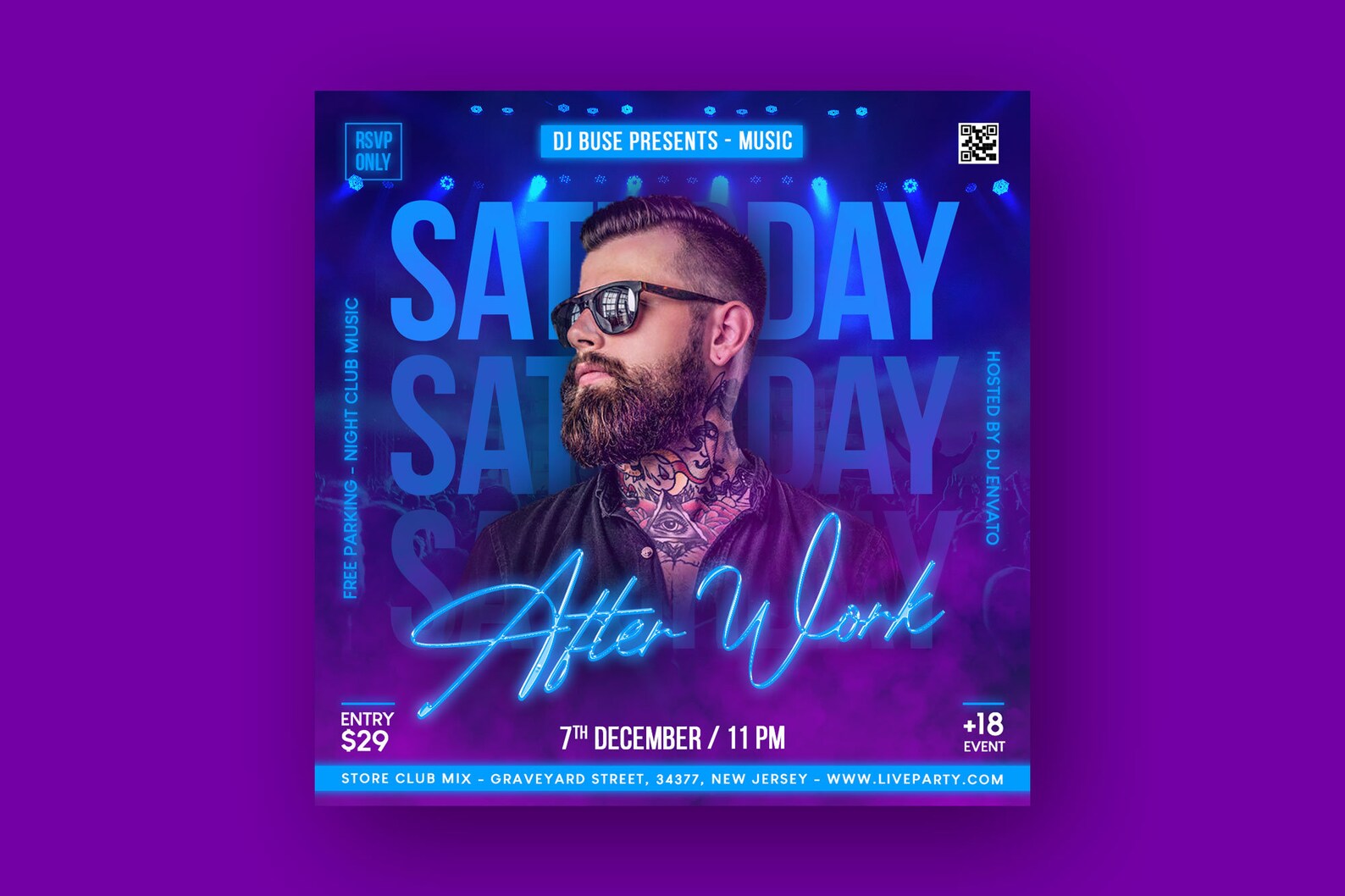EDITABLE Club Flyer Template Event Flyer Night Party Invite - Etsy