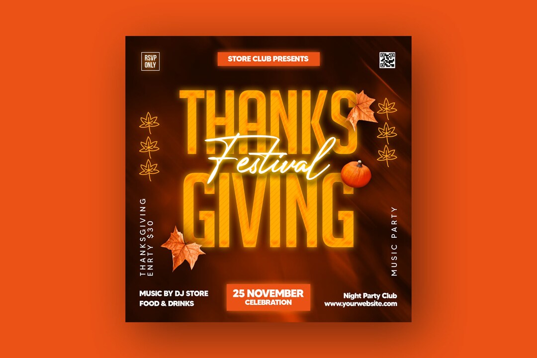 Thanksgiving Flyer, Poster Template, Flyer Design, Graphic Design ...