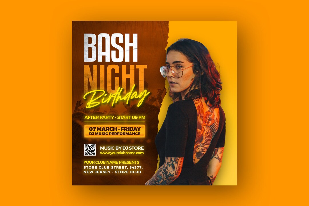 EDITABLE Club Flyer Template, Event Flyer, Night Party Invite Flyer ...
