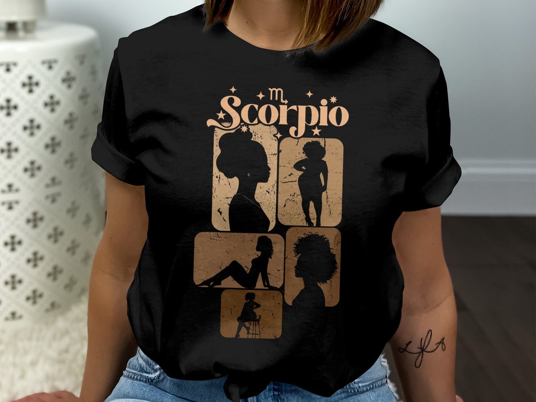 Scorpio Black Woman T-shirt, Scorpio Zodiac Sign Black Queen T-shirt ...