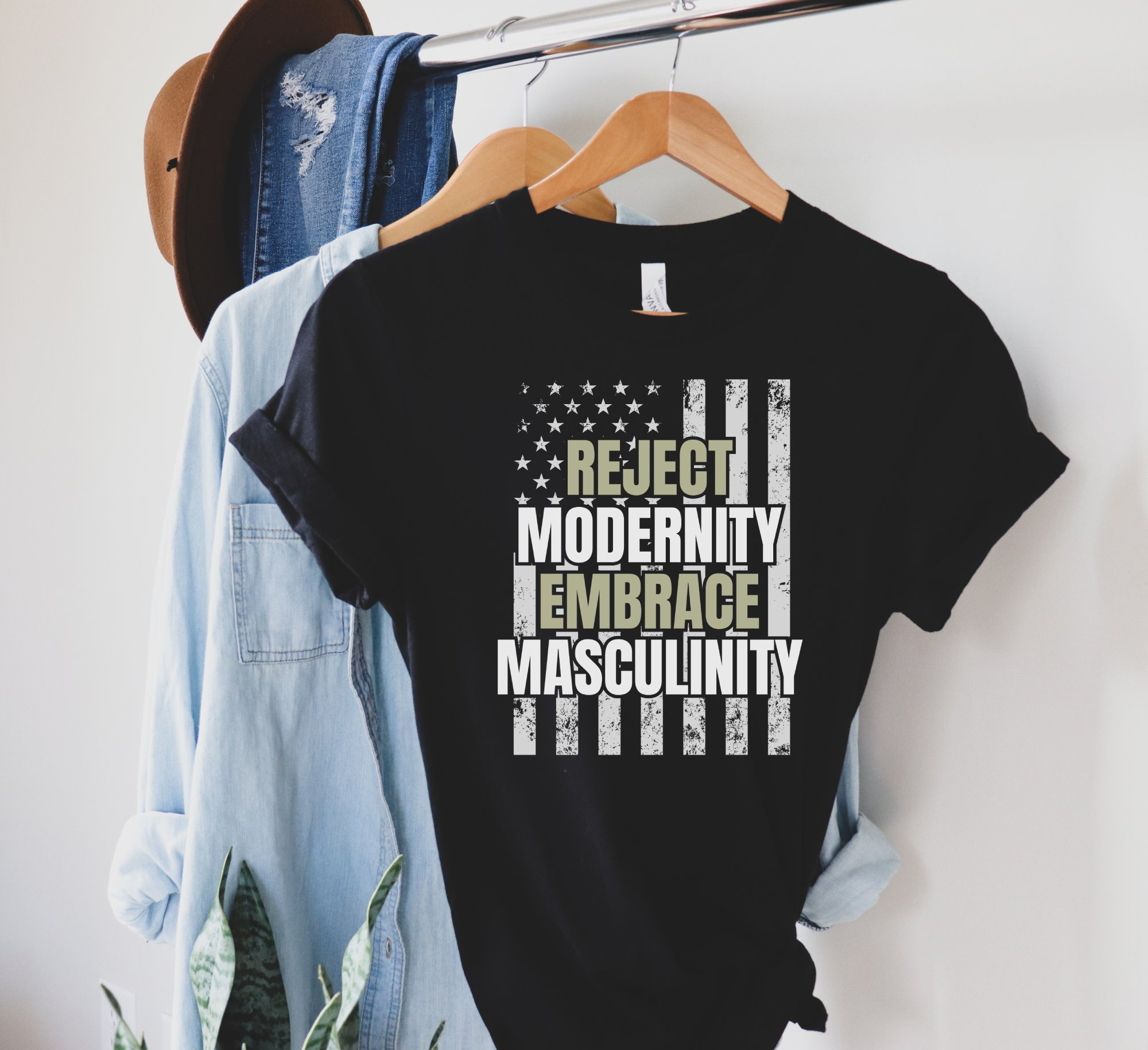 Reject Modernity Embrace Masculinity T-shirt, Gym Motivation Shirt, Gym ...