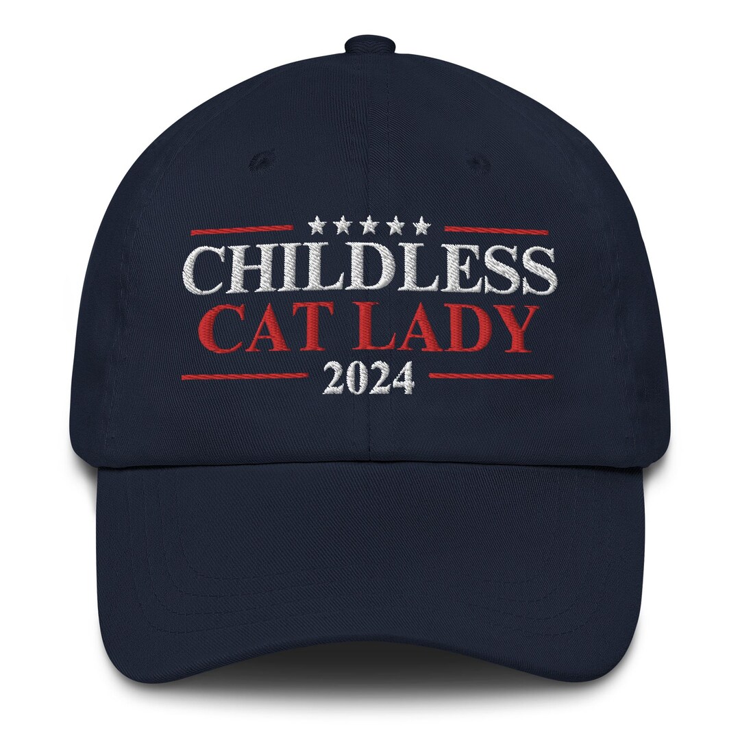 Childless Cat Lady Hat, Kamala Harris 2024 Hat, Embroidered Kamala ...