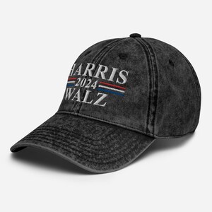 Kamala Harris Tim Walz Vintage Cotton Twill Cap, Tim Walz VP 2024 Twill ...