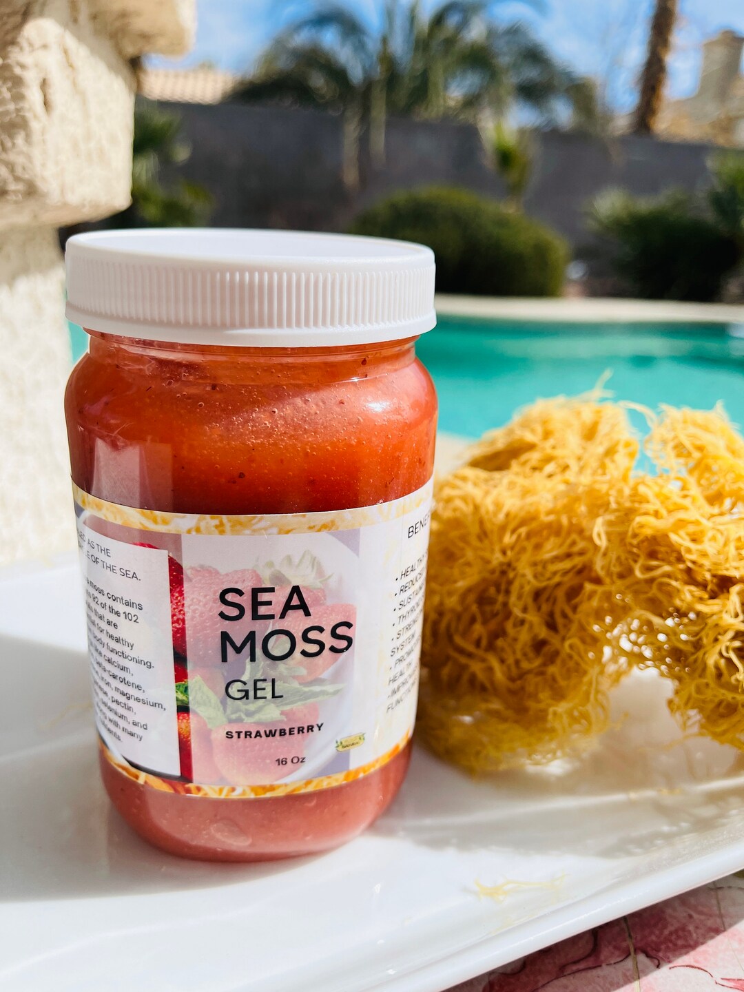Sea Moss Gel Strawberry Flavored 100% Organic Helps Boost Immunity ...