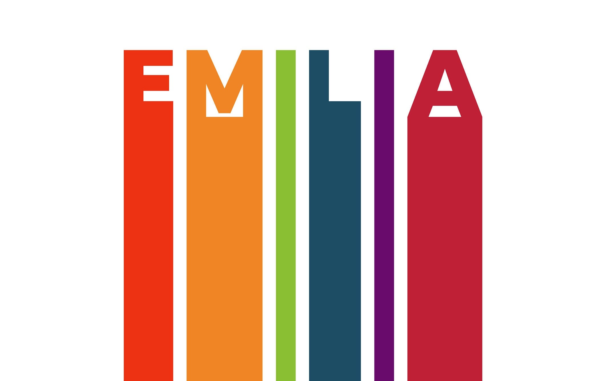 Poster, Placard With Pride Lettering Name emilia - Etsy