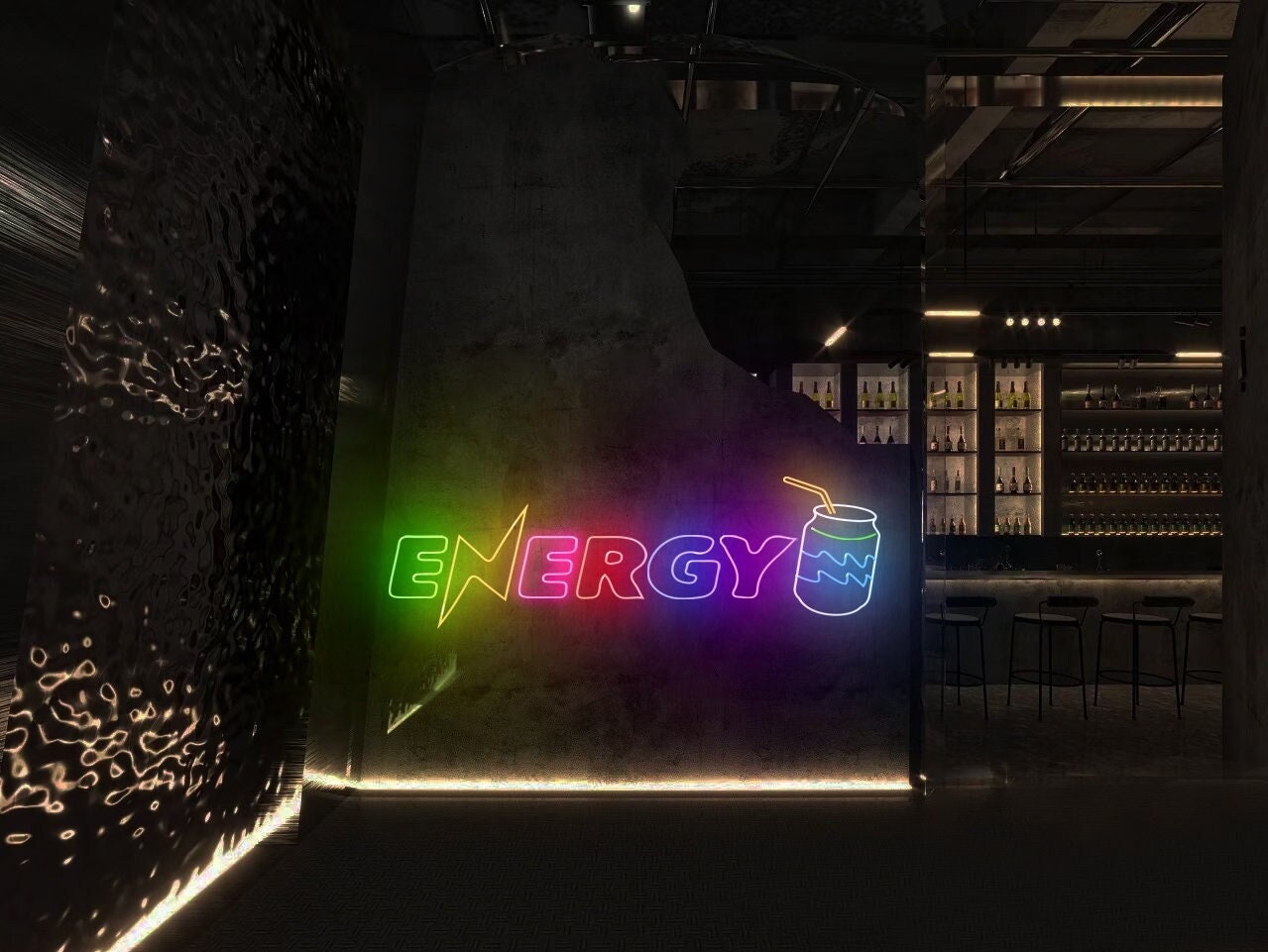 Energy Neon Signdrink LED Neon Signhome Bar Decorcustom - Etsy