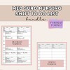 Nurse to Do List EDITABLE Shift to Do List Nurse Organizer - Etsy