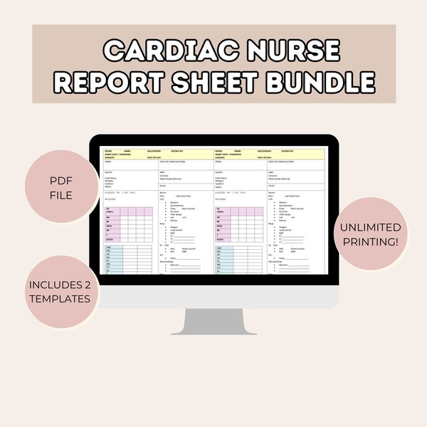 Cardiac Nurse Report - Etsy