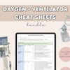 Oxygen and Ventilator Cheat Sheets BUNDLE Respiratory Cheat Sheets - Etsy