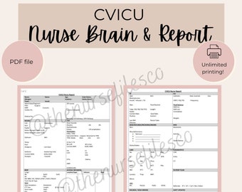 Report Sheet Cvicu - Etsy