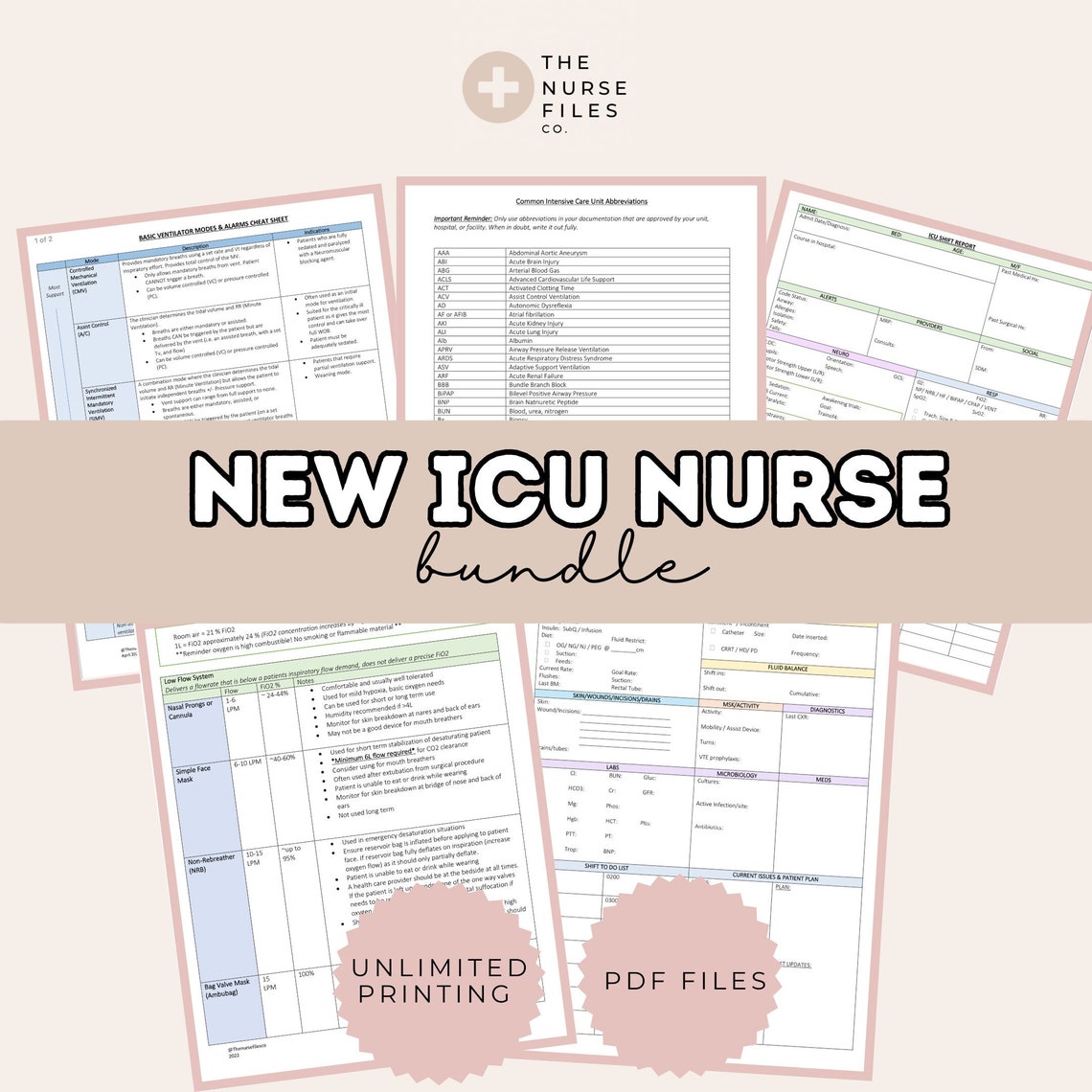 New ICU Nurse Bundle ICU Nurse ICU Resources - Etsy