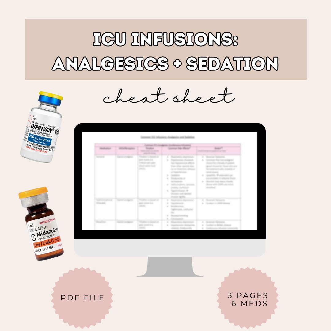 ICU Infusions: Analgesics and Sedation Medications | ICU Nurse ...
