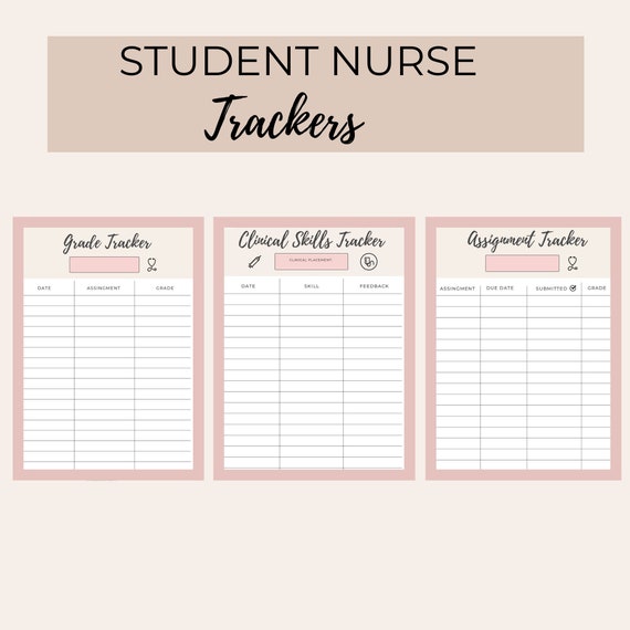 Student Nurse Tracker Bundle Nursing Student Assignment | Etsy