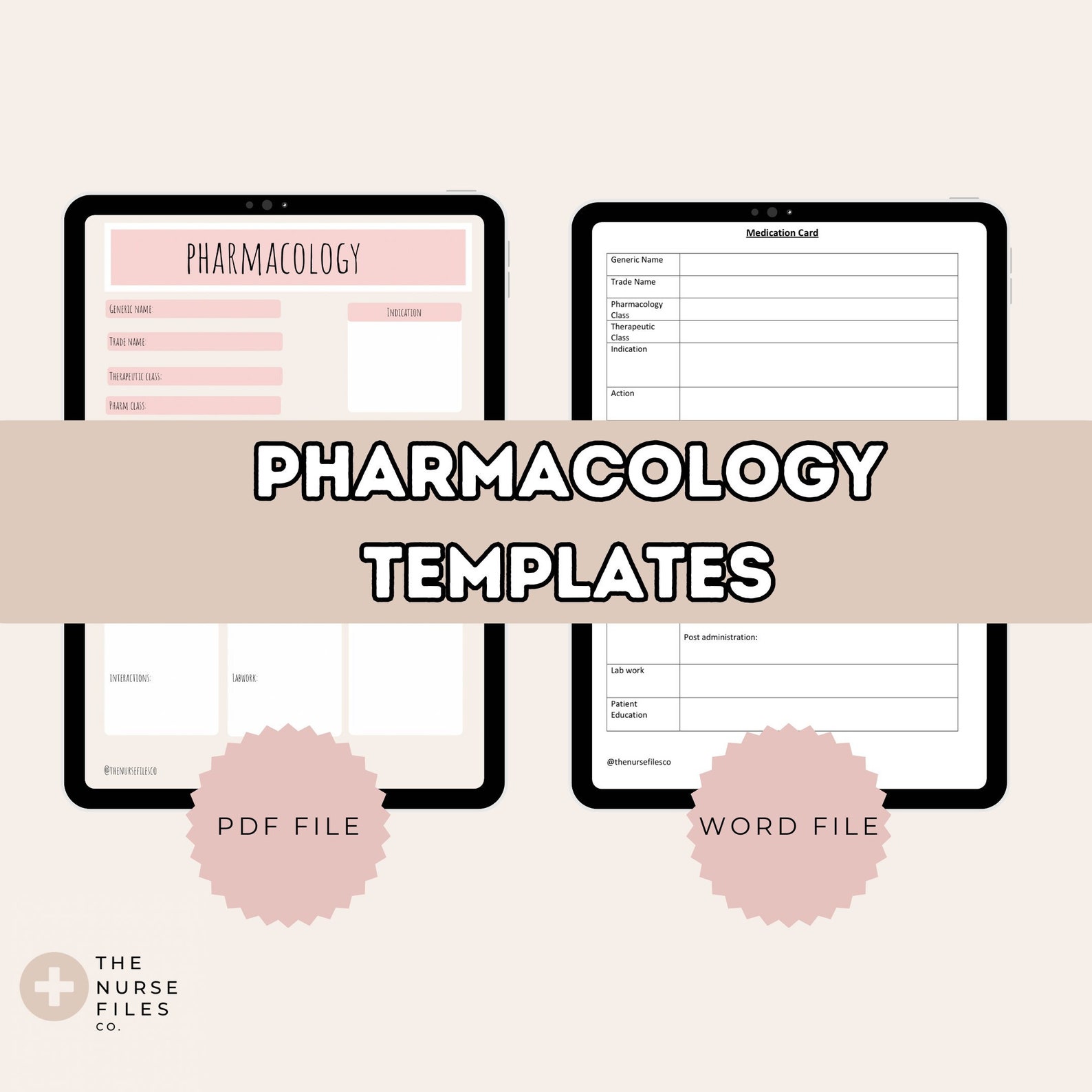 Nursing Student Pharmacology Study Template | Pharmacology Template ...