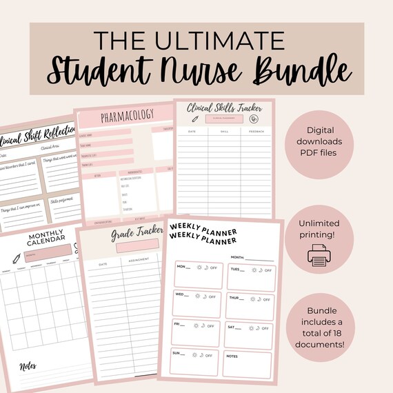 Student Nurse Bundle Nursing School Bundle | Etsy