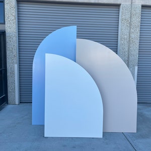 3 Half Round Backdrops - MDF Wood Round Event Backdrop - Paint and ...