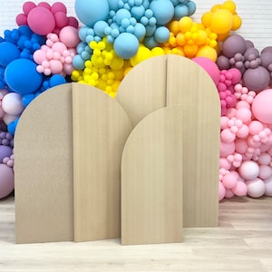 5 Piece Wood Backdrop Arch Set - Wood Wedding Wall, Reusable Event Wall ...