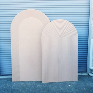 3 Piece Backdrop Arch Set, 4'x7' Arch With 9in Bead Detail, Two 4'x6 ...