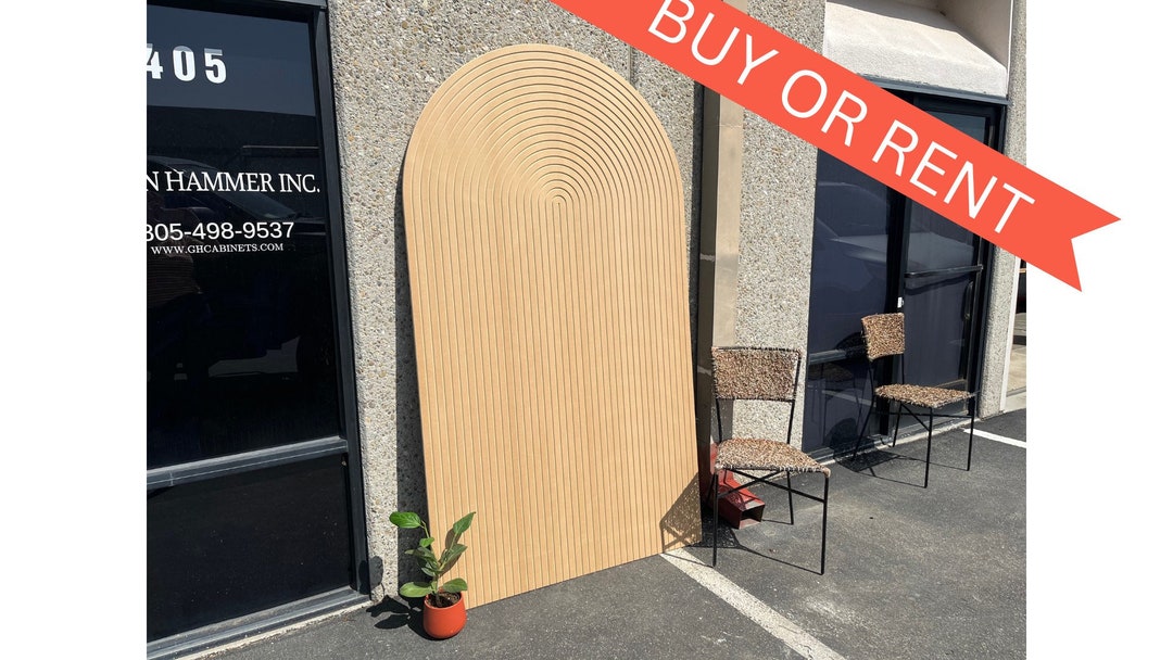 Grooved Arch Backdrop Wood Wedding Arch, Holiday Backdrop, Balloon Arch ...