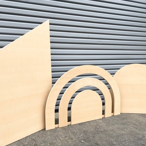 6 Piece Mini Backdrop Set - Mini Wood Rainbow, Wood Open Arch With ...