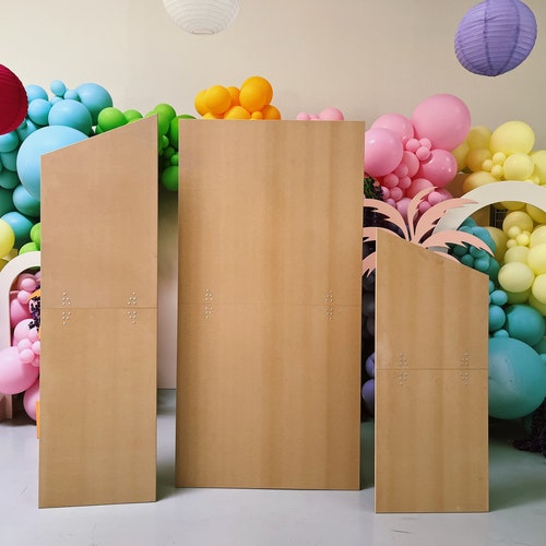 Colorful Wood Event Backdrop cityscape Set - Etsy