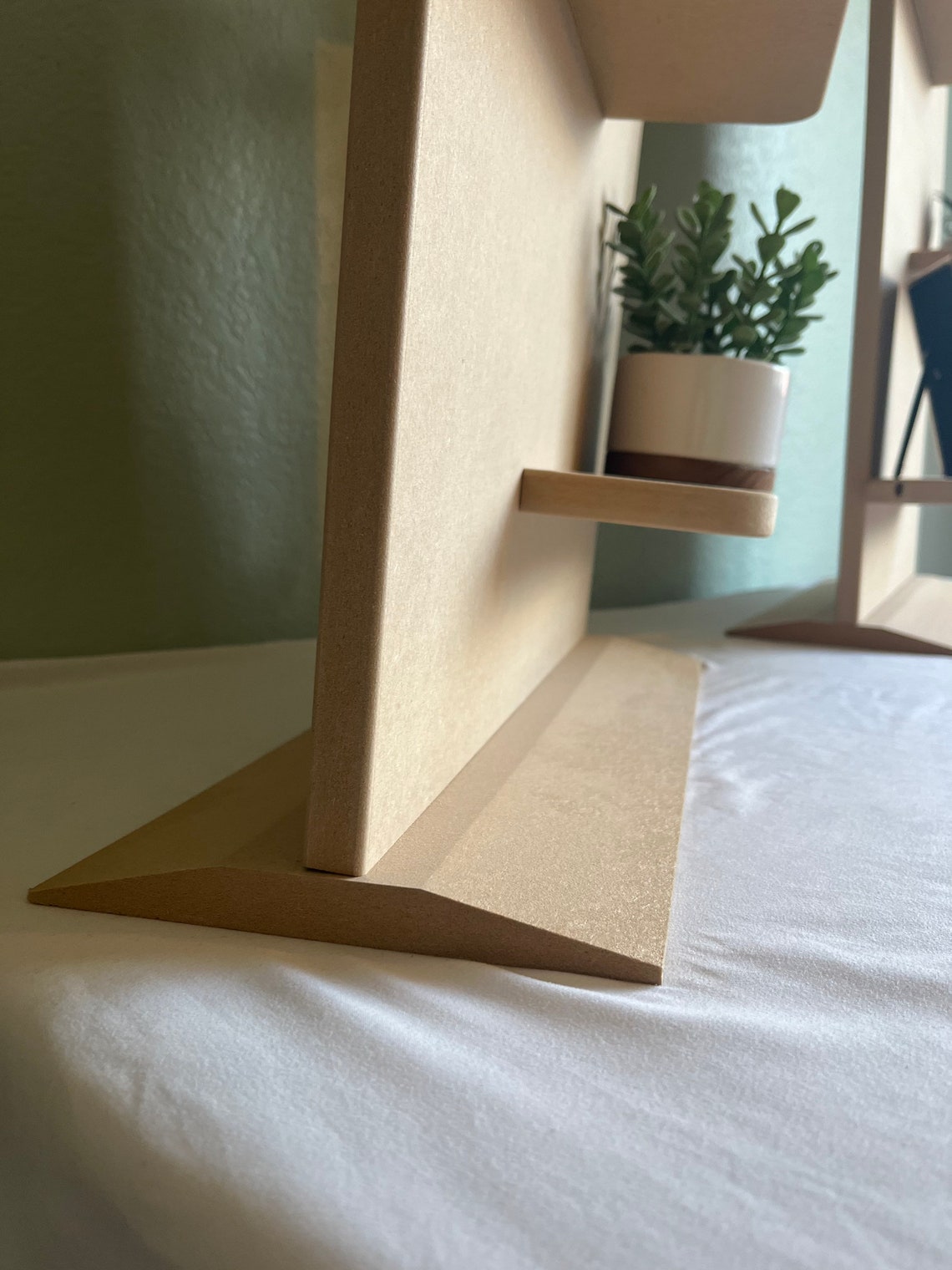 Set of 3 Tabletop Shelving Display MDF Wood, Removable Shelves, Ships ...