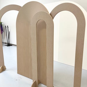 Wood Rainbow Round Arch Backdrop Set - 4’x7’ Full Beaded Arch, Open ...